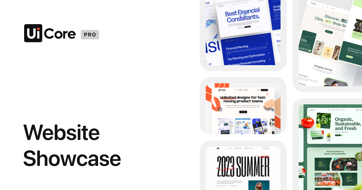 UiCore PRO Website Showcase – Inspiring Sites Built with UiCore